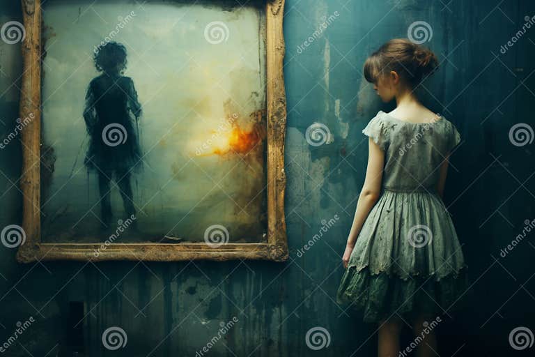 Deceptive Reflection Two Grey Figures with Negative Shades Creating a ...