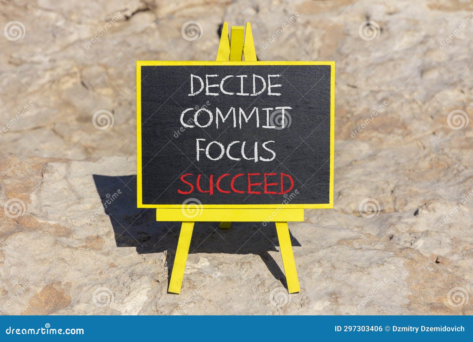 Decide Commit Focus Succeed Symbol. Concept Word Decide Commit Focus ...