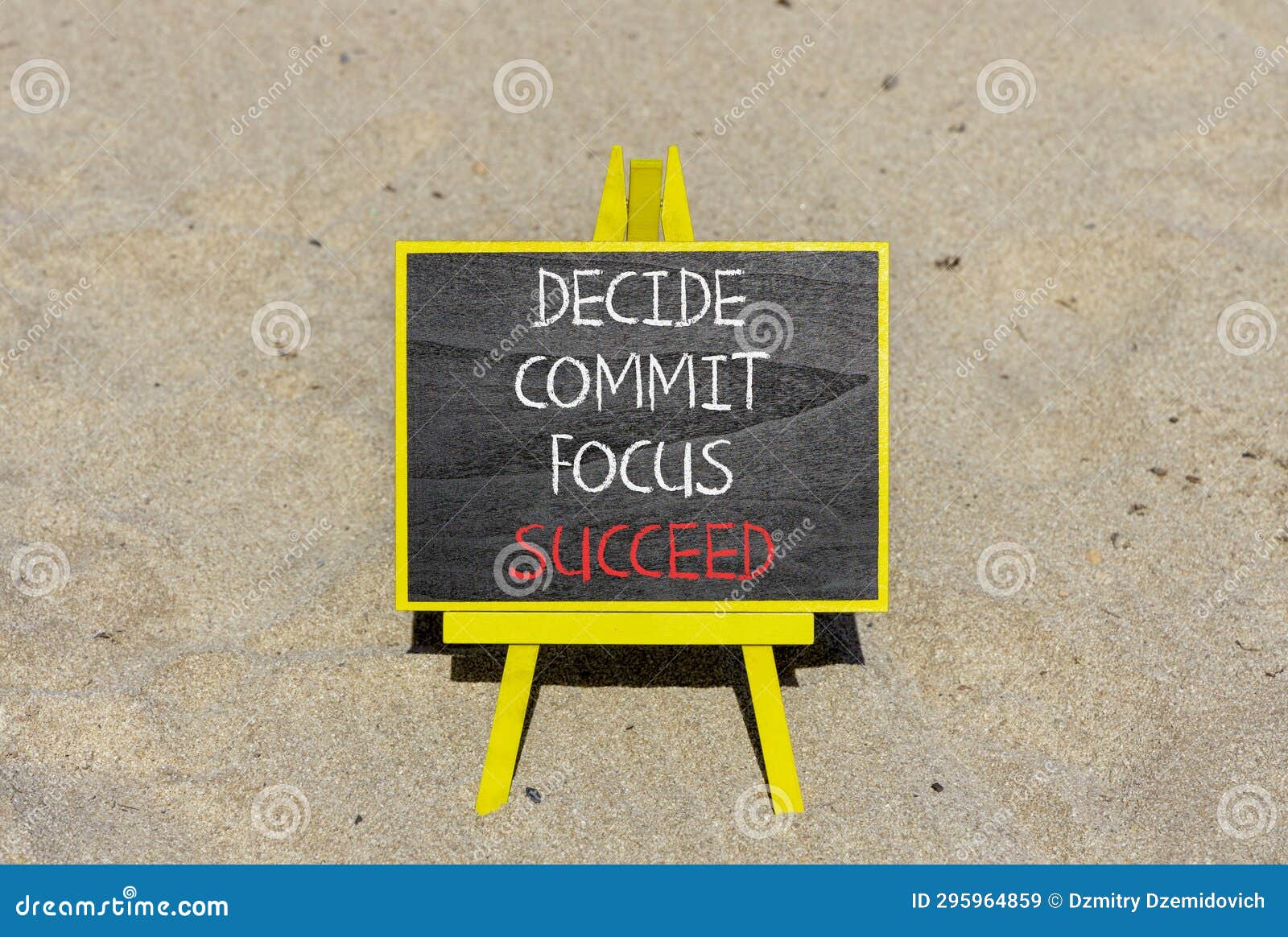Decide Commit Focus Succeed Symbol. Concept Word Decide Commit Focus ...