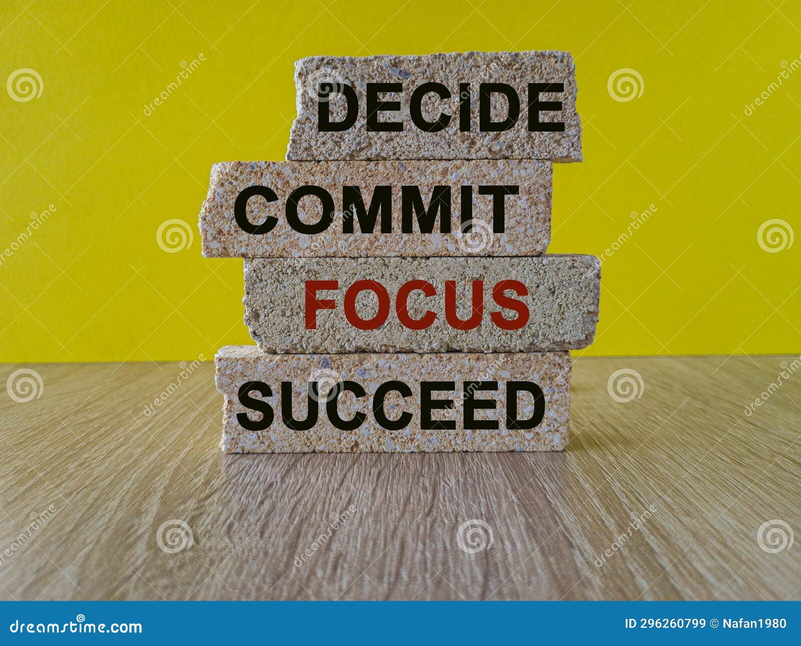 Decide Commit Focus Succeed Symbol. Concept Word Decide Commit Focus ...