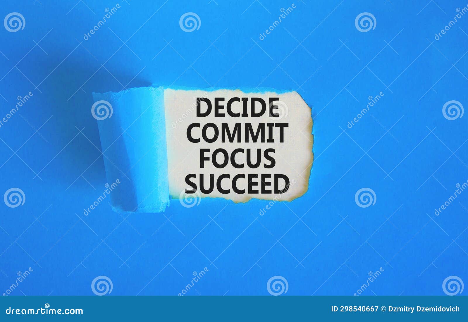 Decide Commit Focus Succeed Symbol. Concept Word Decide Commit Focus ...