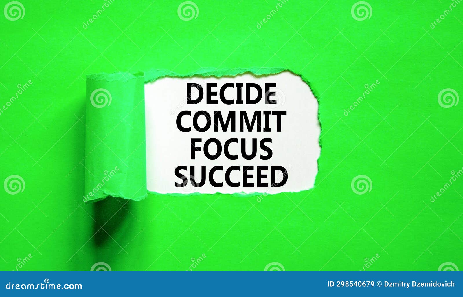 Decide Commit Focus Succeed Symbol. Concept Word Decide Commit Focus ...