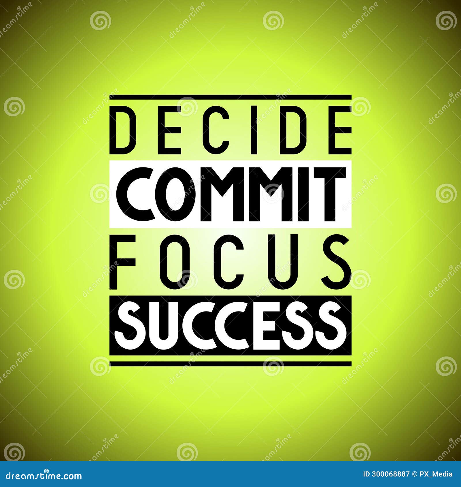 Decide. Commit. Focus. Succeed. Inspiring Creative Motivation Quote Poster Template. Vector ...