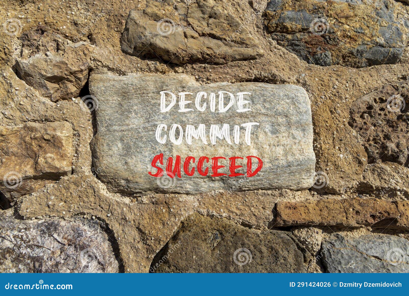 Decide Commit Succeed Symbol. Concept Word Decide Commit Succeed on ...