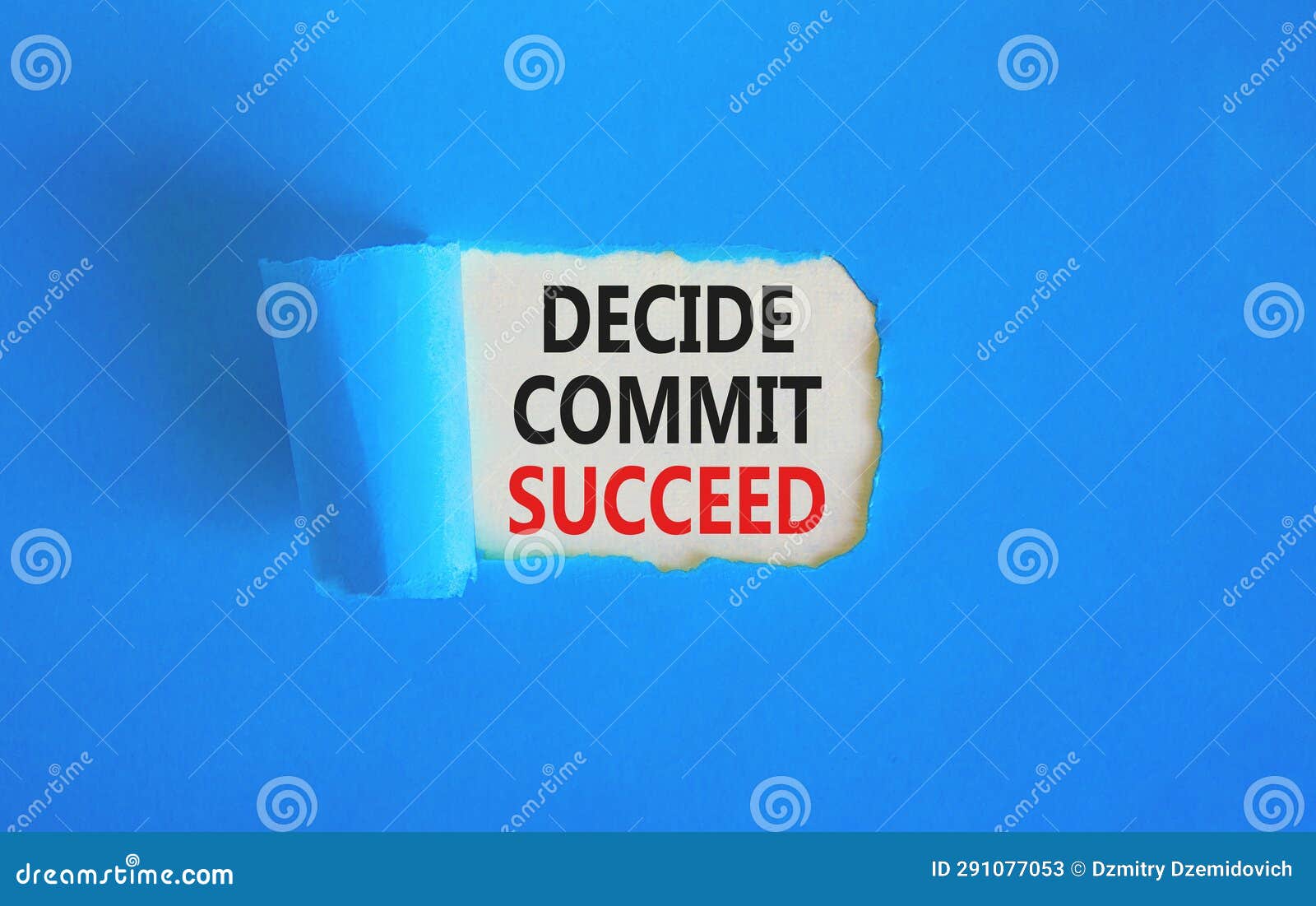 Decide Commit Succeed Symbol. Concept Word Decide Commit Succeed on ...
