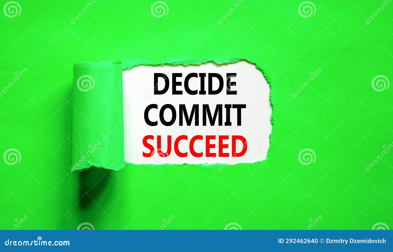 Decide Commit Succeed Symbol. Concept Word Decide Commit Succeed on ...