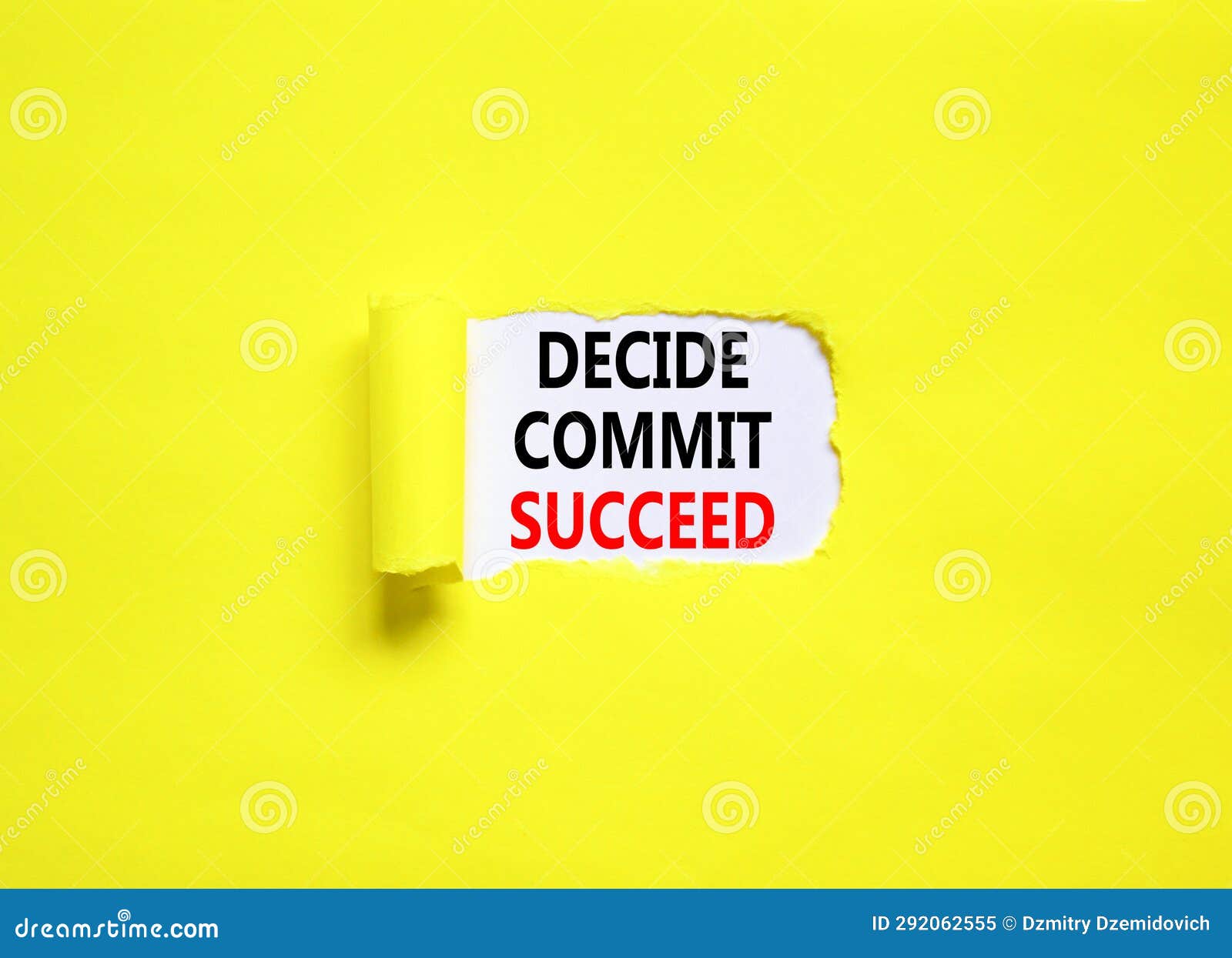 Decide Commit Succeed Symbol. Concept Word Decide Commit Succeed on ...