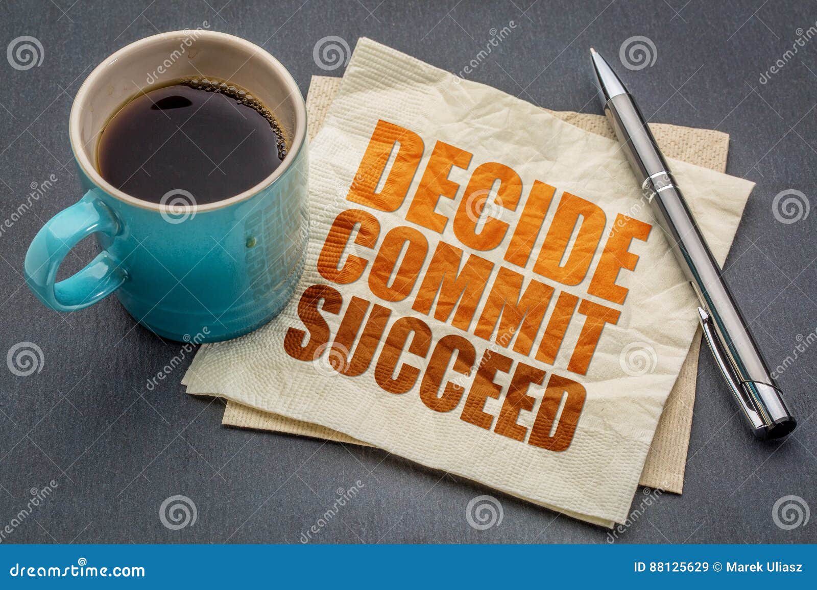 Decide, Commit, Succeed Word Abstract Stock Image - Image of commitment ...
