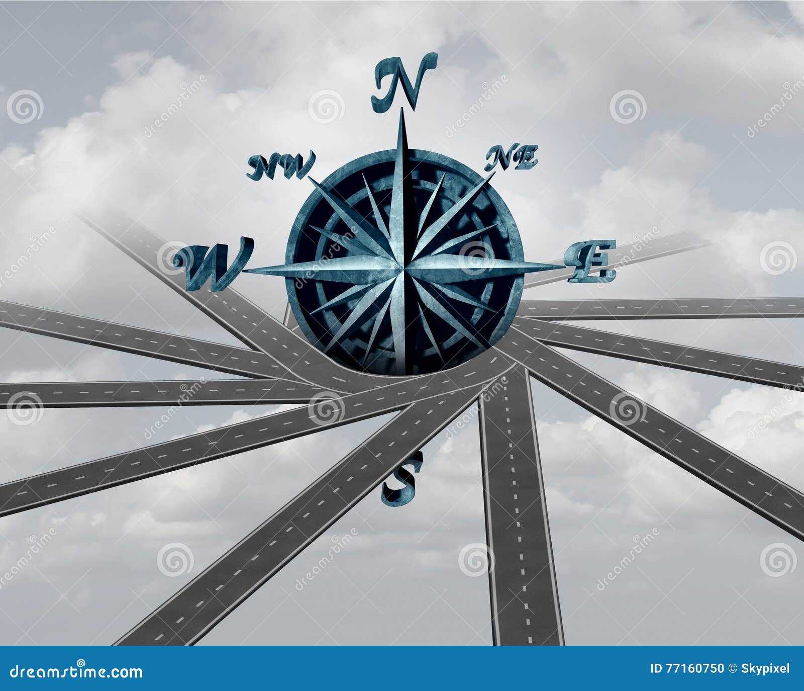 Decide On Direction Stock Illustration Illustration Of Navigate 77160750