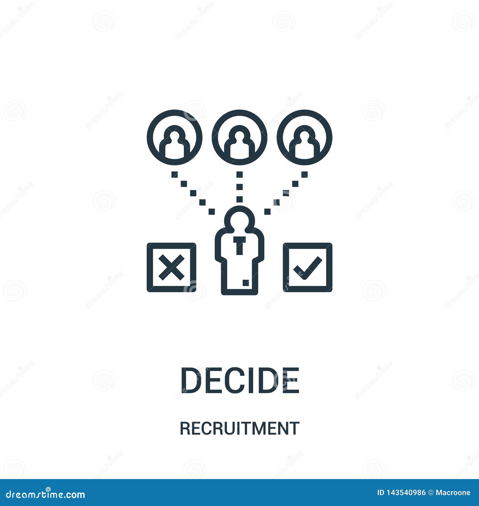 Decide Icon Vector from Recruitment Collection. Thin Line Decide ...