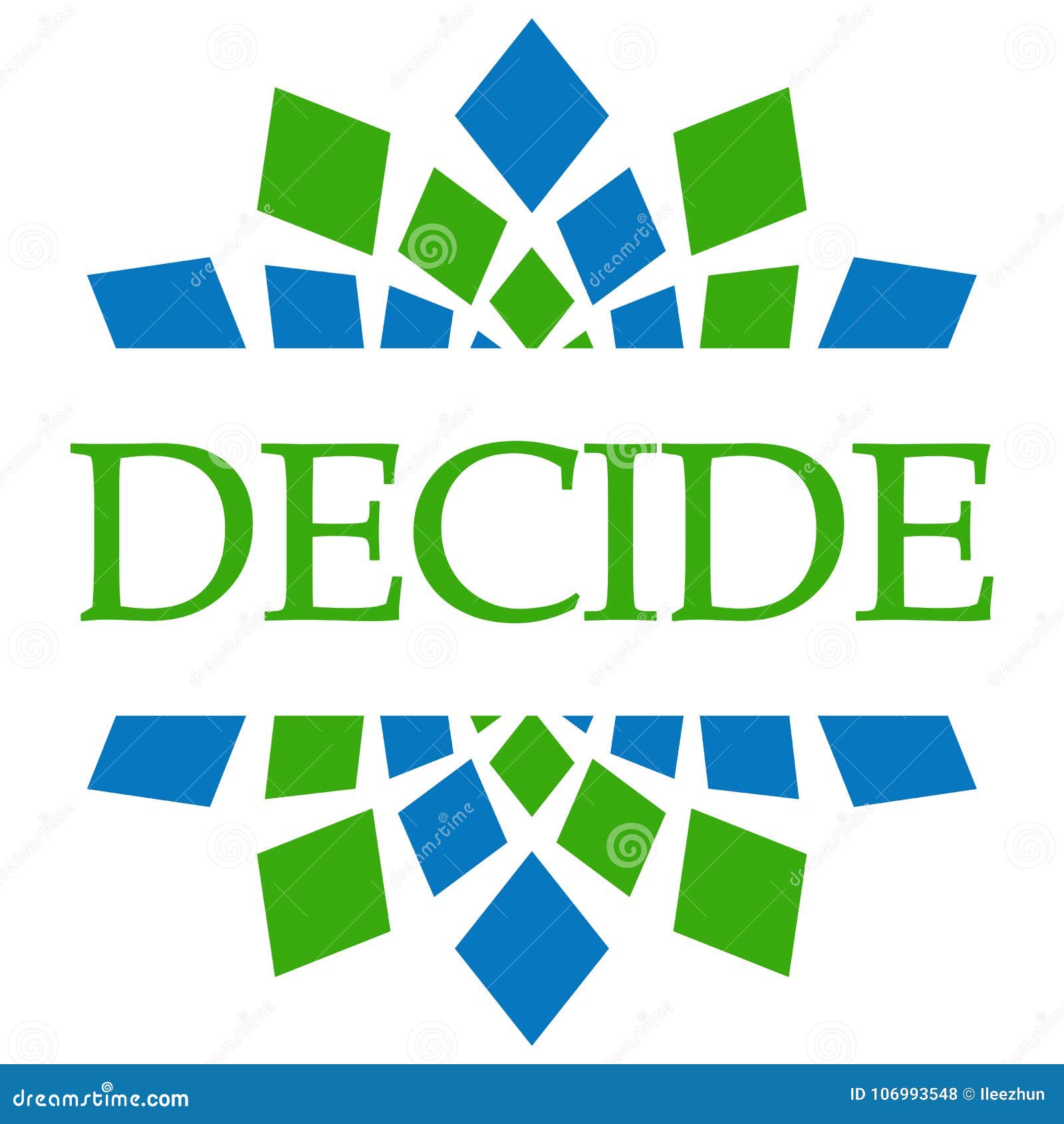 Decide Green Blue Circular stock illustration. Illustration of success ...