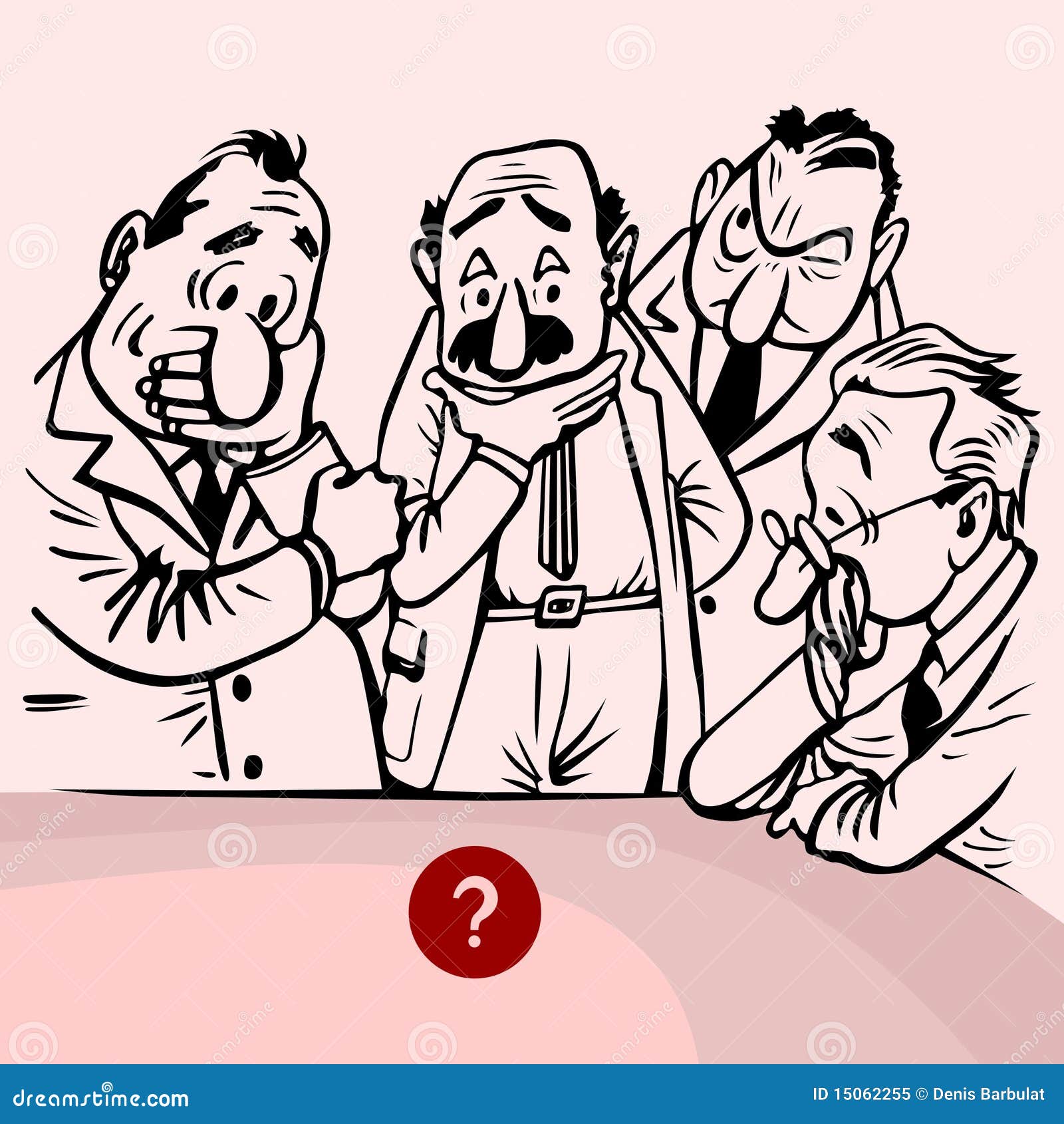 Deciding Men Cartoon Vector | CartoonDealer.com #15062255