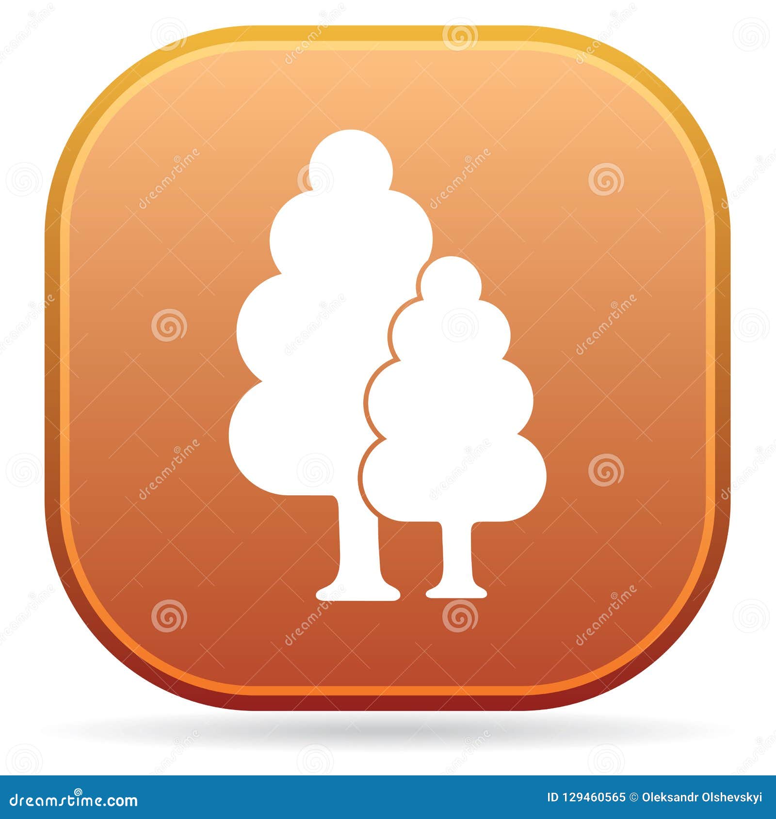 Deciduous forest icon stock vector. Illustration of design - 129460565