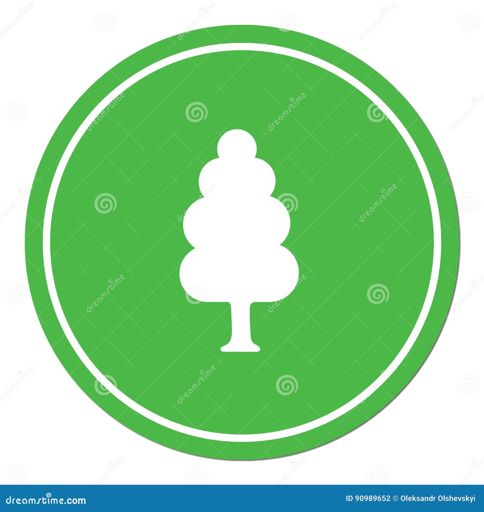 Deciduous forest icon stock vector. Illustration of emblem - 90989652