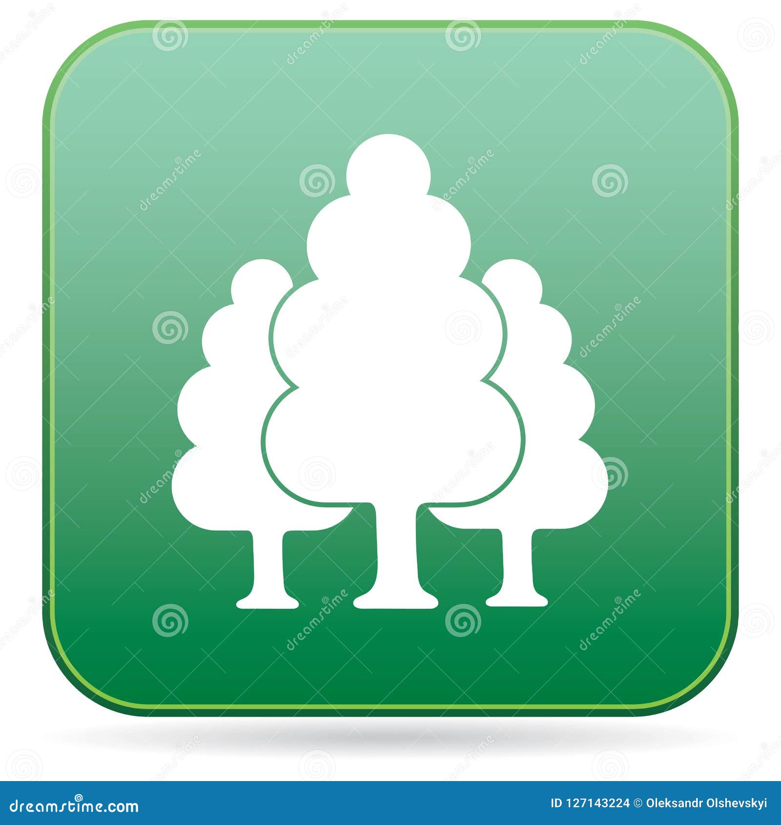 Deciduous forest icon stock vector. Illustration of logo - 127143224
