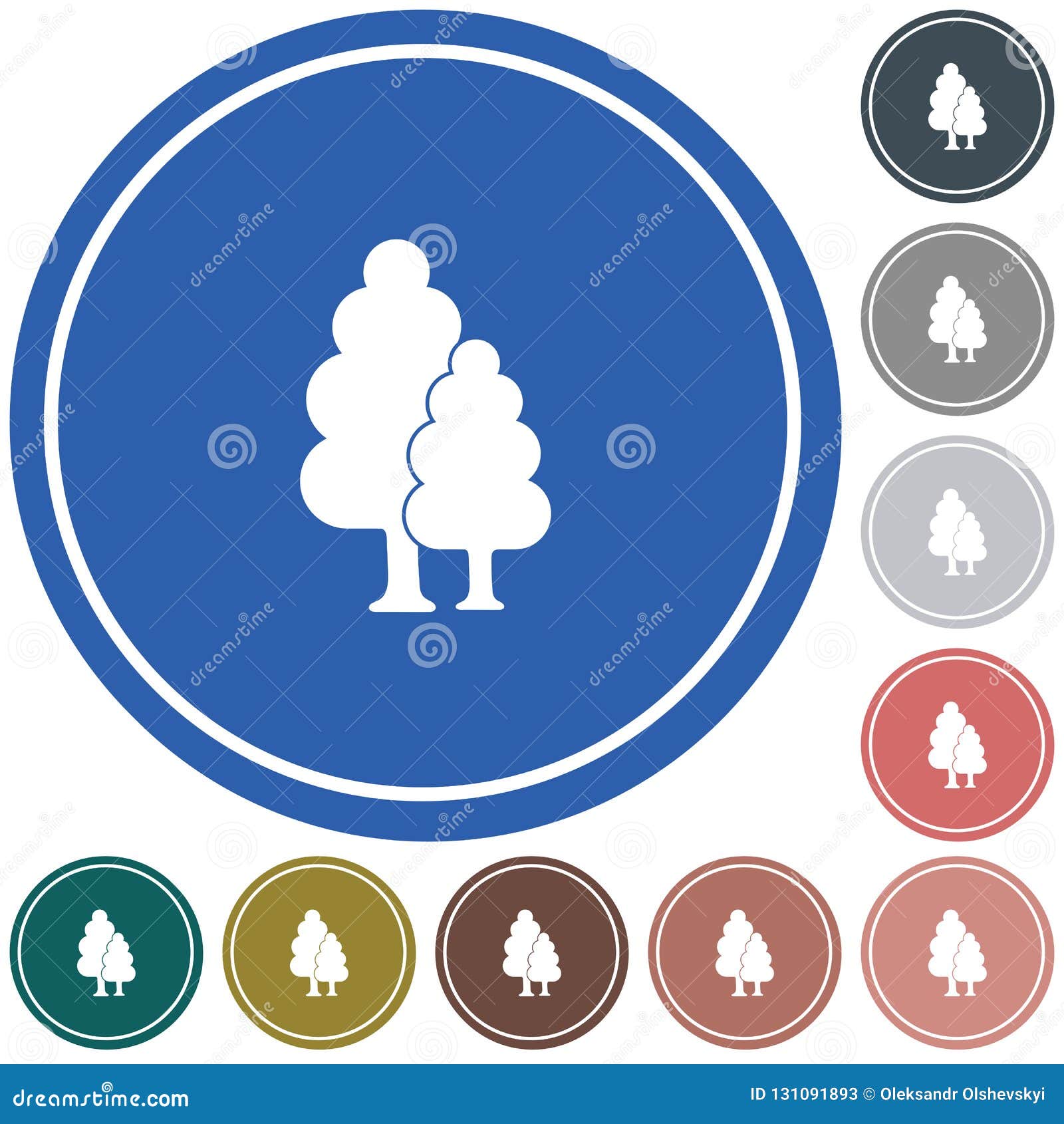 Deciduous forest icon stock vector. Illustration of life - 131091893