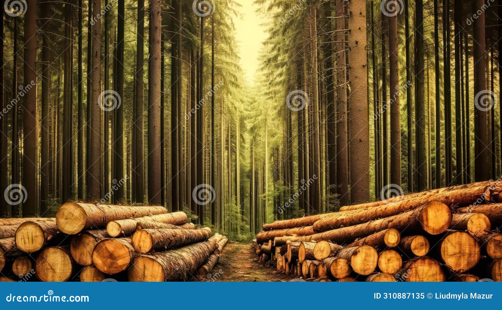 Deciduous Forests Devastated by Deforestation Stock Image - Image of ...