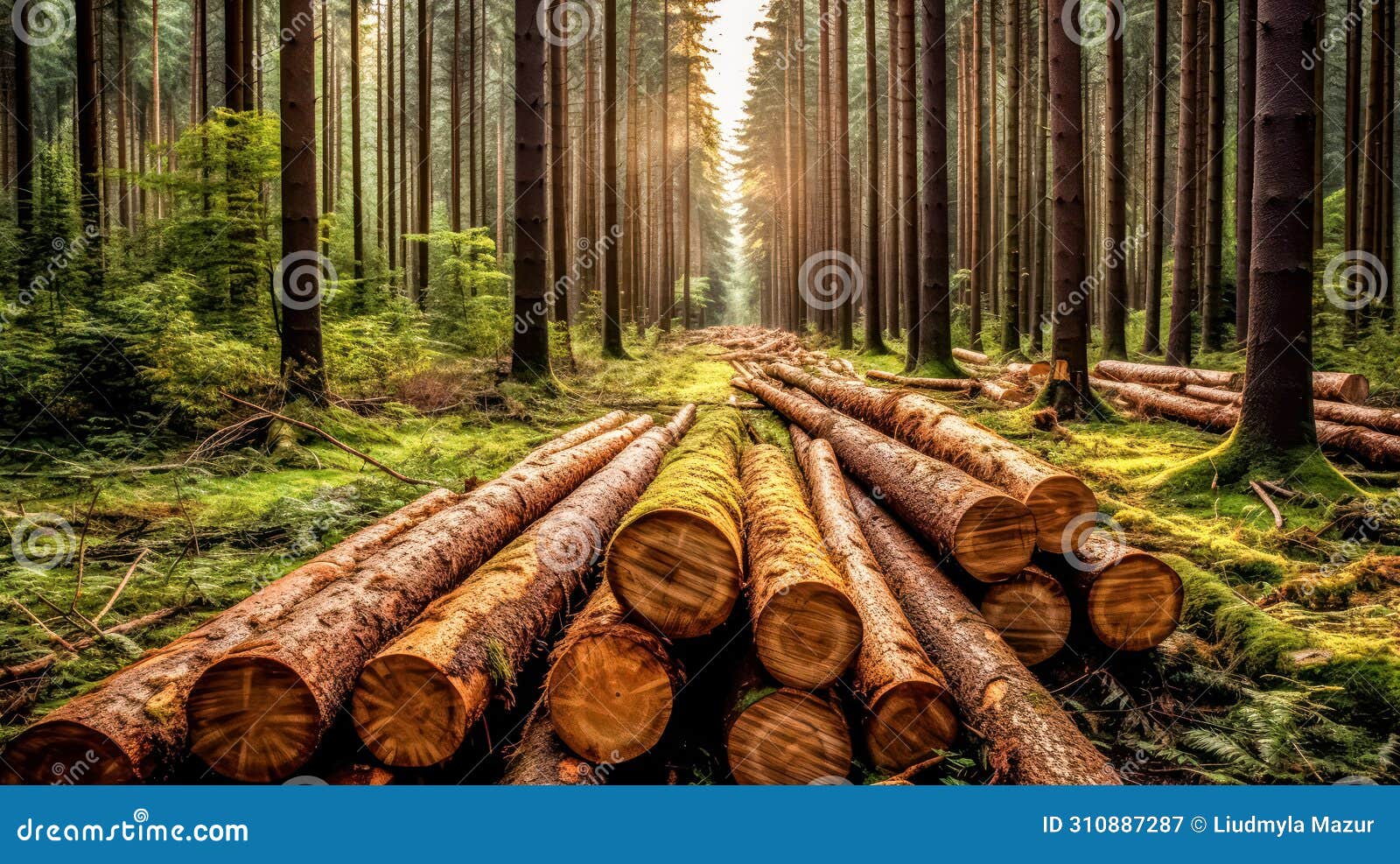 Deciduous Forests Devastated by Deforestation Stock Image - Image of ...