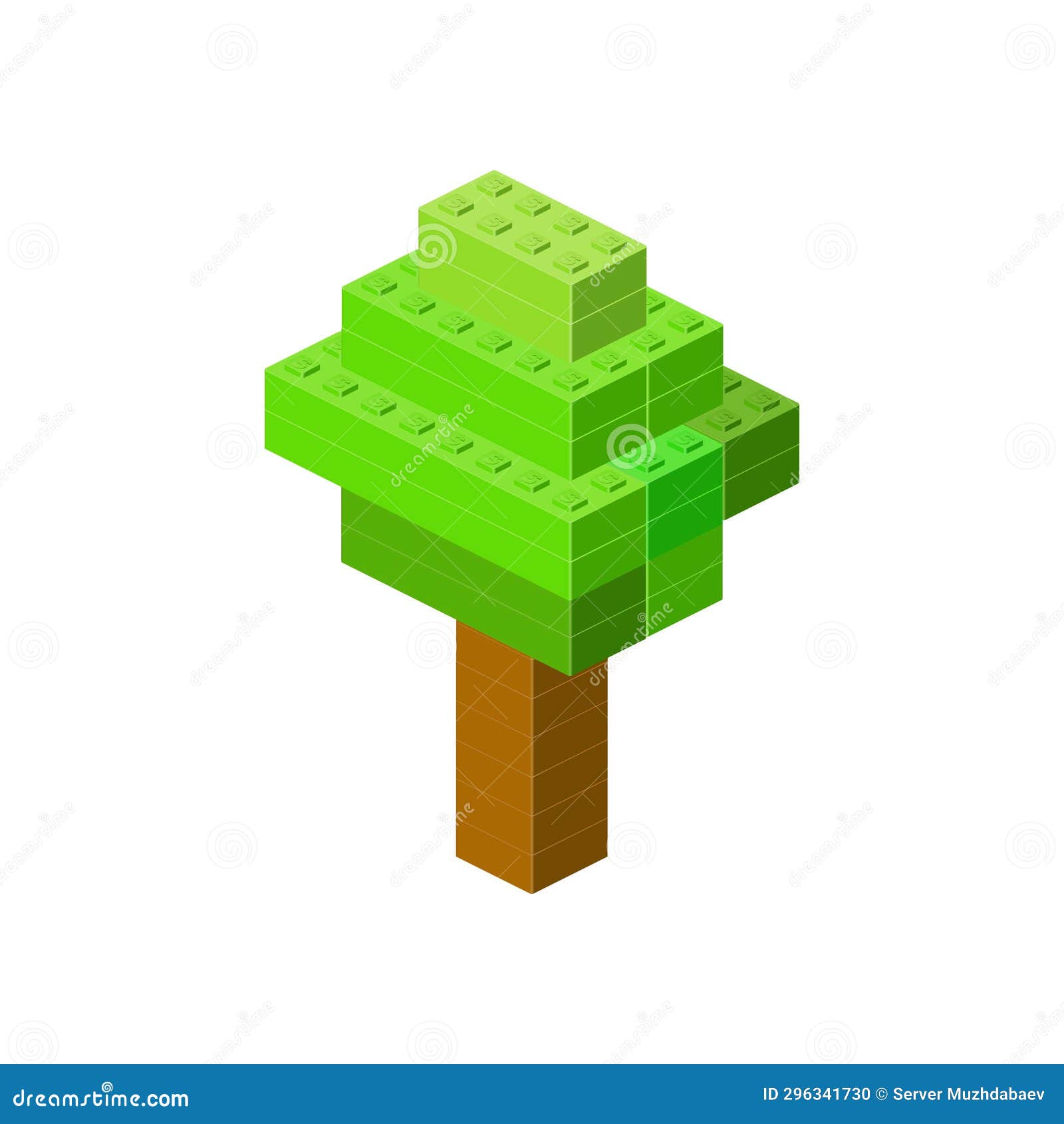 Deciduous Square Tree. Vector Illustration Stock Vector - Illustration ...