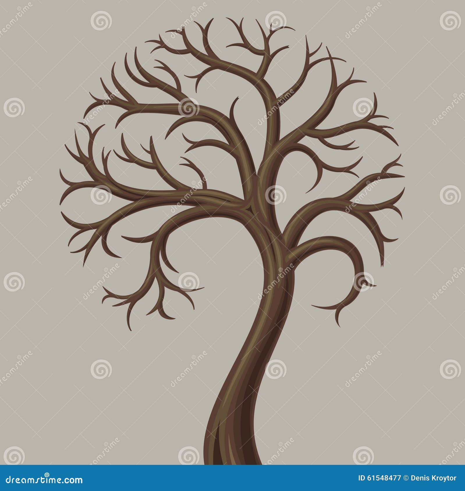 Deciduous tree trunk low stock vector. Illustration of brown - 61548477