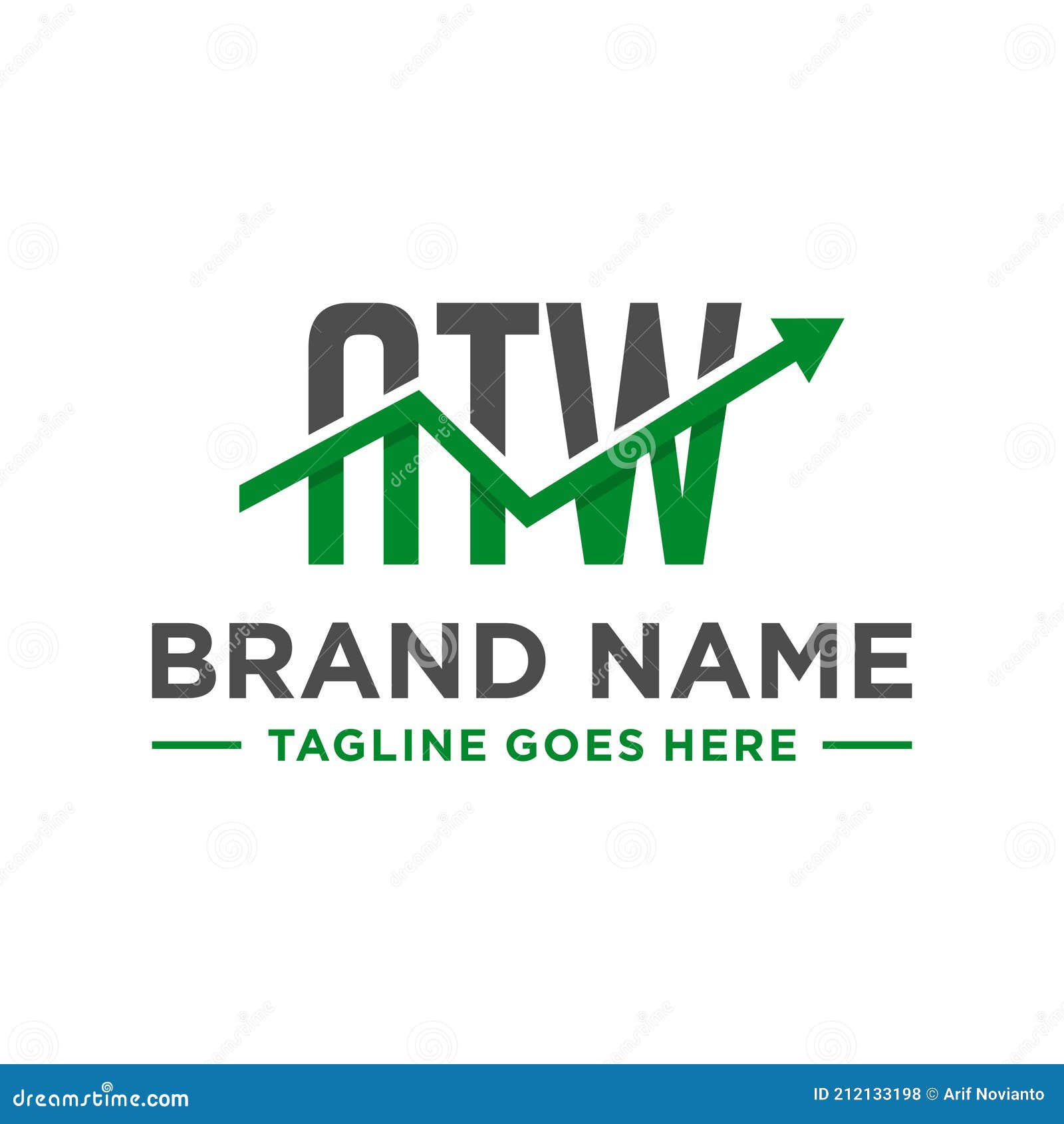 Decimal Financial Logo with Letter ATW Stock Vector - Illustration of ...