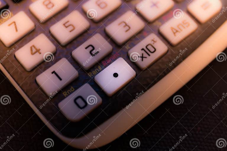 Decimal Point Key from the Keyboard of a Scientific Calculator Stock ...
