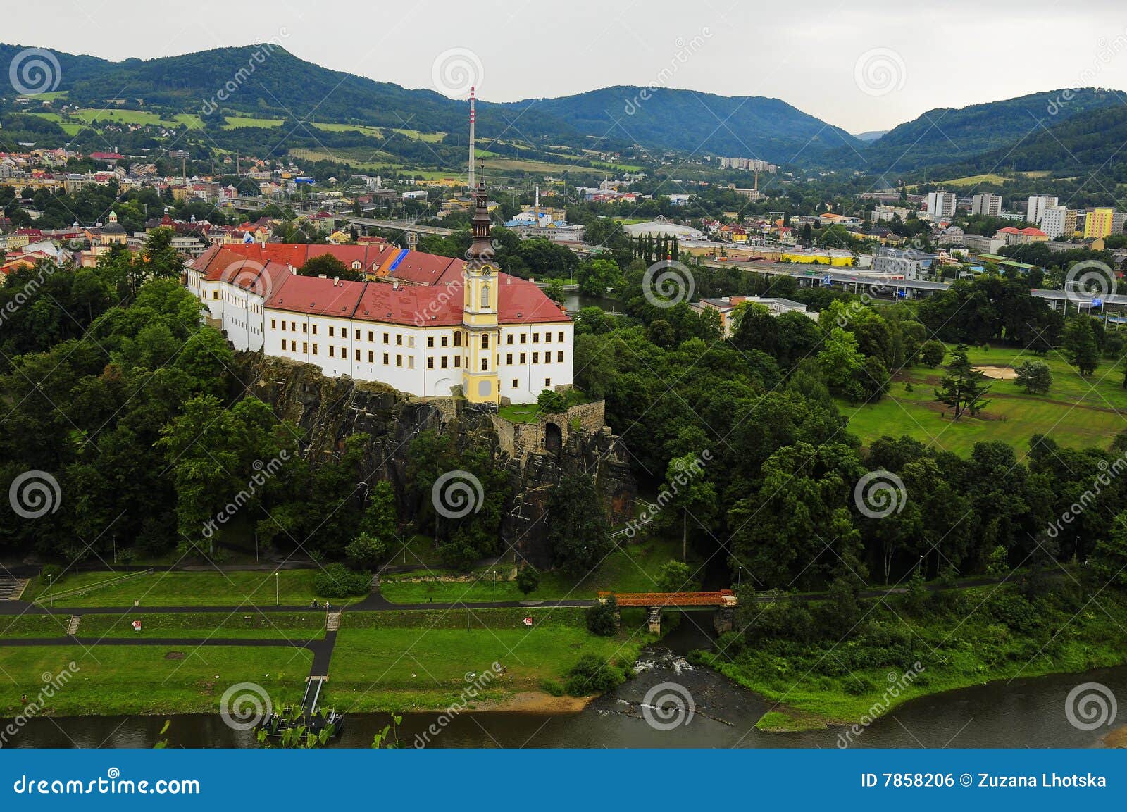 Decin Castle, Czech Republic Stock Photo - Image of blue, architecture ...