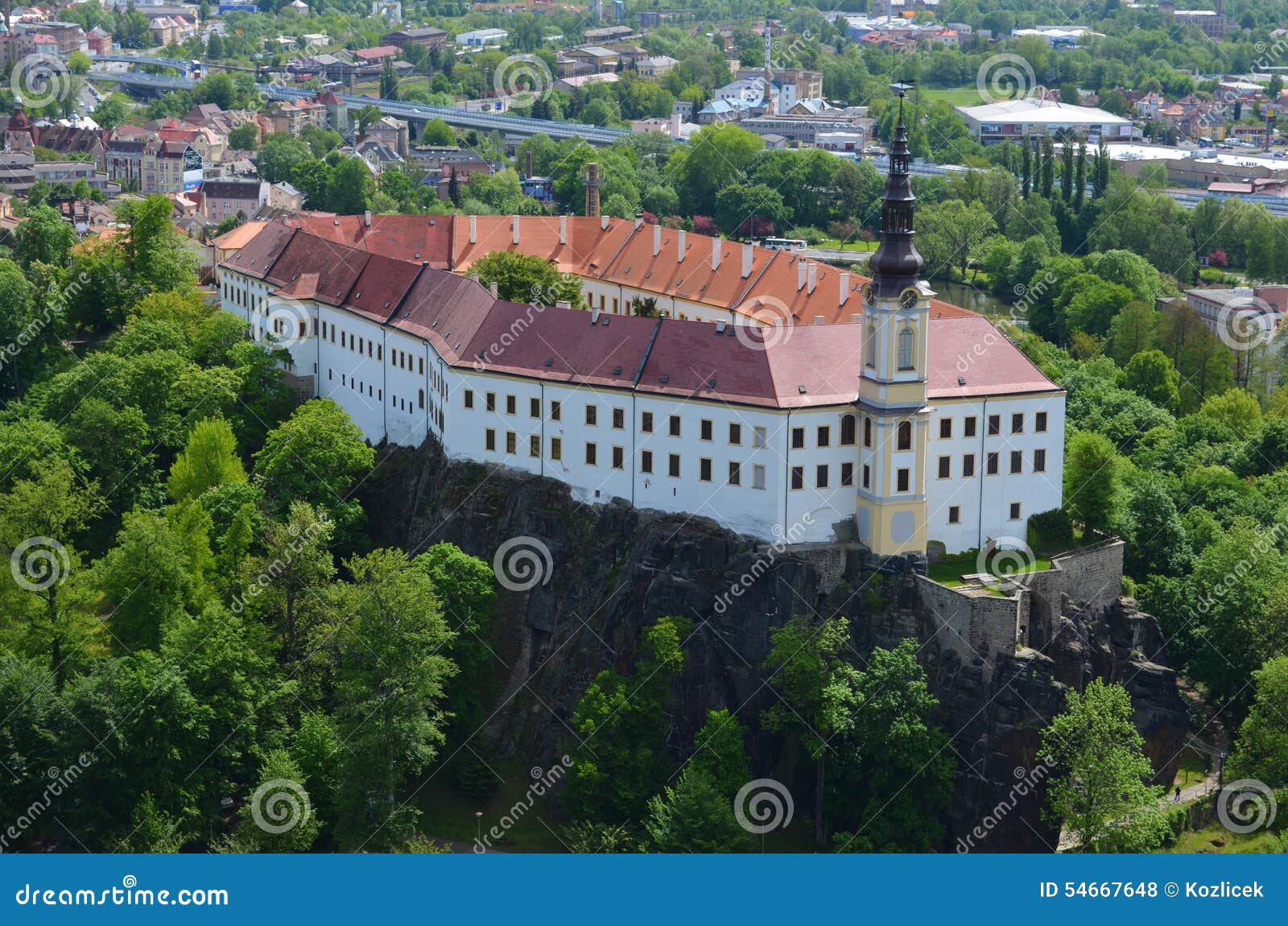 Decin Castle, Czech Republic Stock Photo - Image of blue, panoramic ...