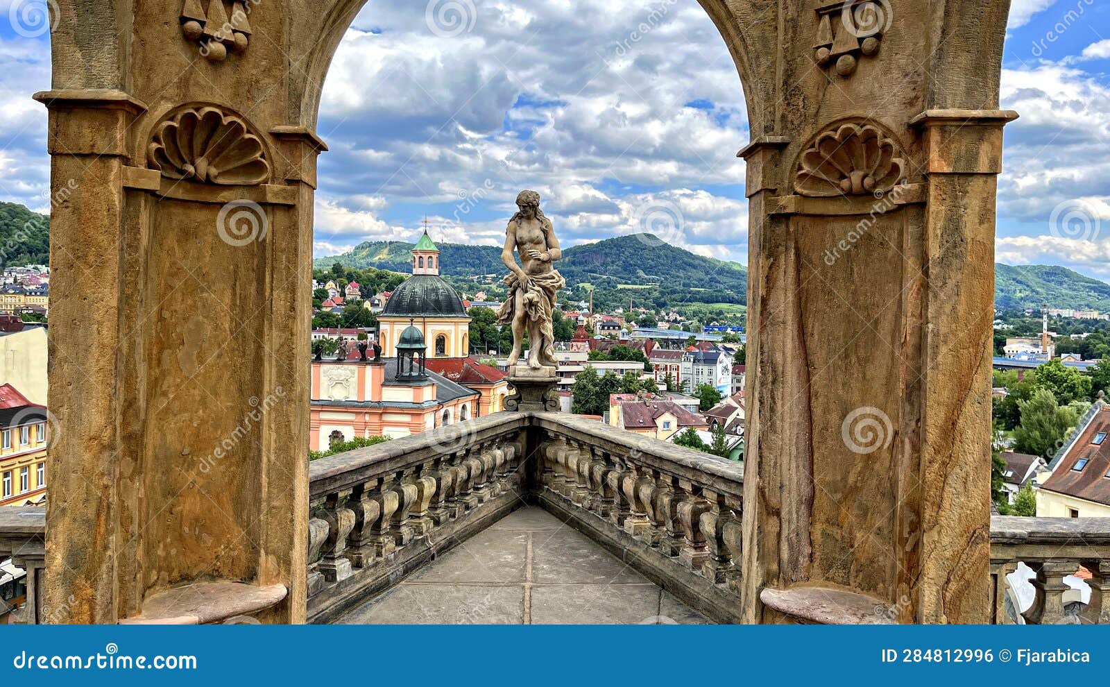 Decin Czech Republic stock photo. Image of statue, town - 284812996