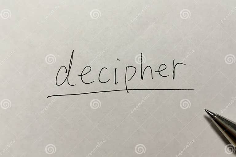 Decipher stock image. Image of symbol, decipher, handwritten - 279967007