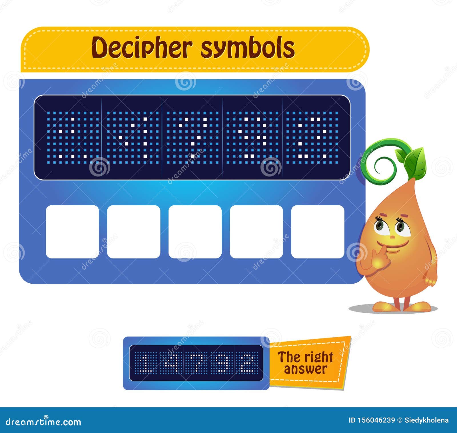Decipher Symbols Visual Game Adults Stock Illustration - Illustration ...