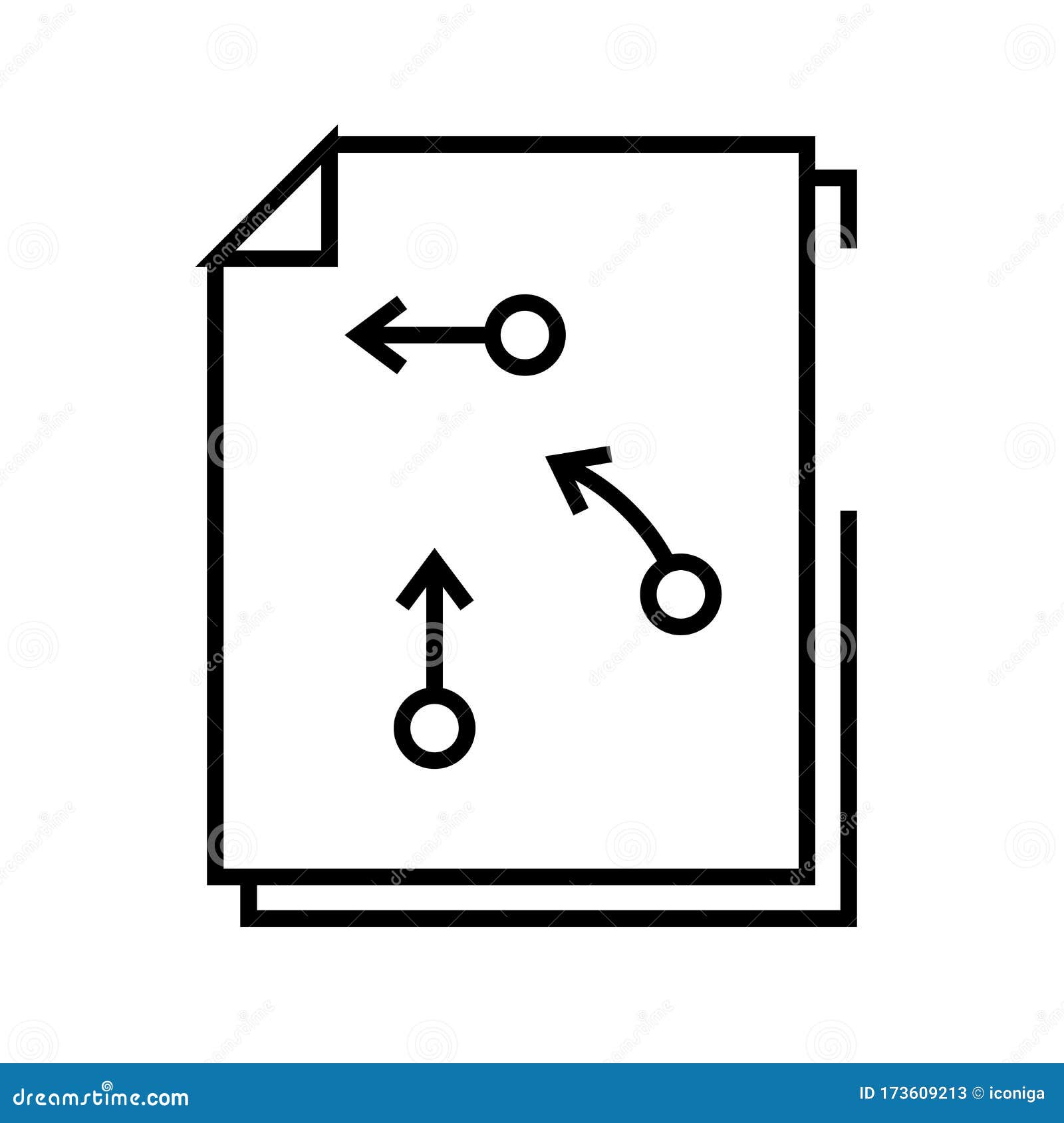 Decision Algorithm Line Icon Concept Sign Outline Vector Illustration