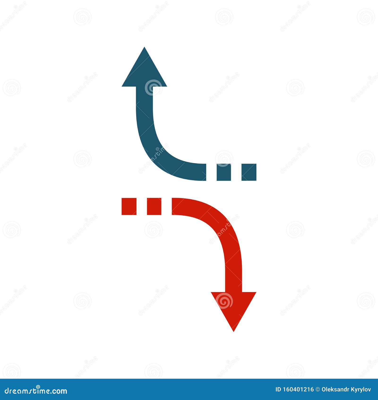 Decision Arrows in Opposite Direction. Stock Vector Illustration ... Decision Arrows in Opposite Direction. Stock Vector Illustration ...