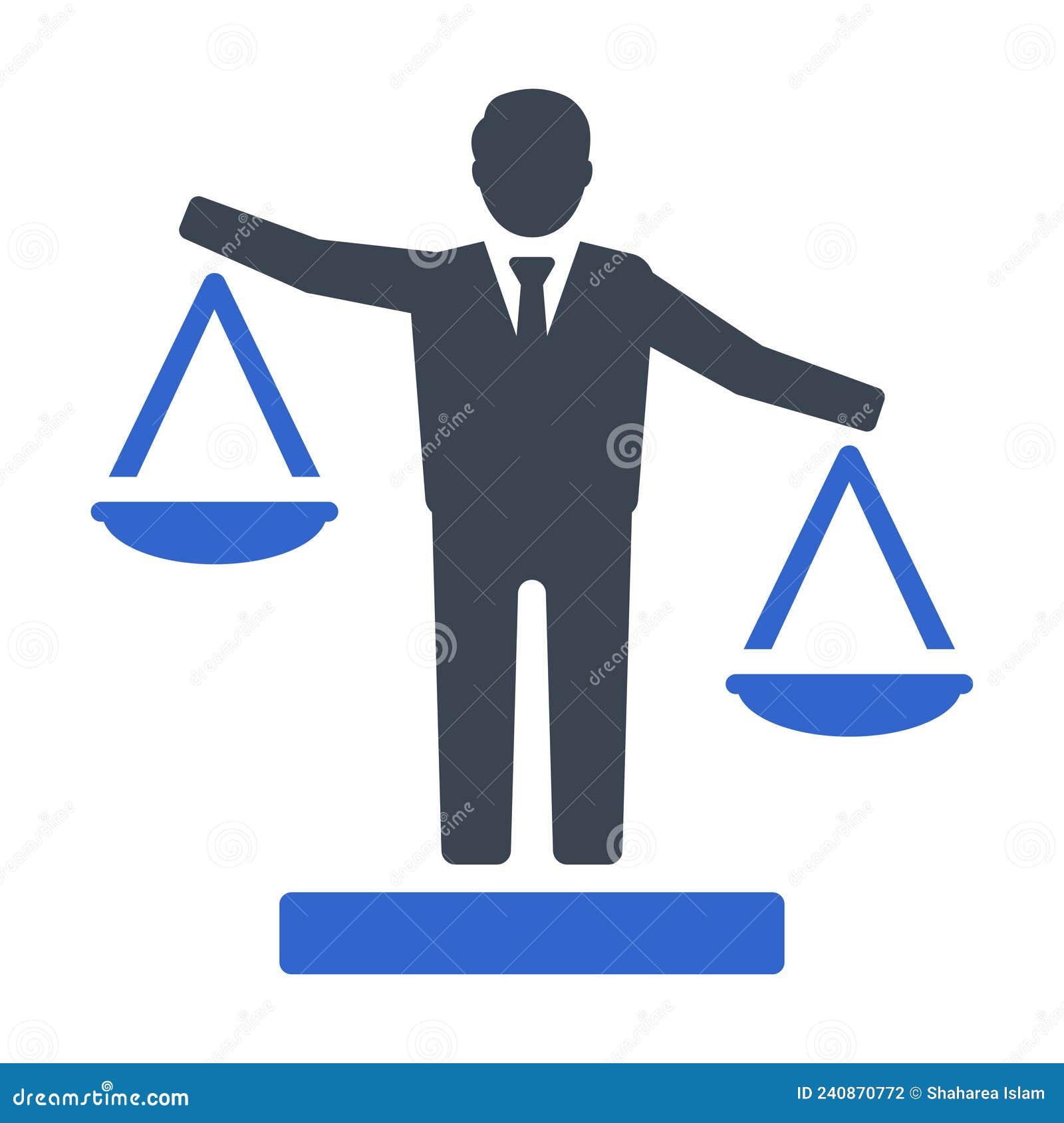 Decision balance icon stock vector. Illustration of scale - 240870772
