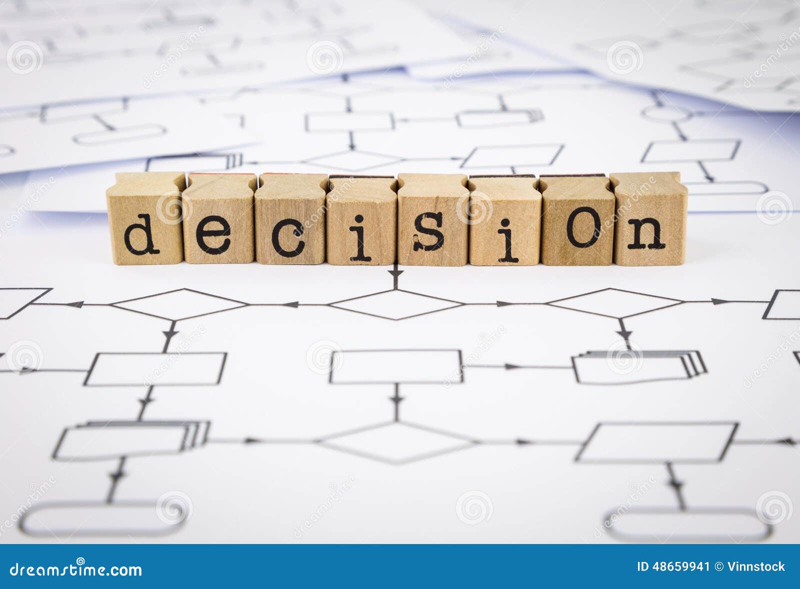 Decision chart word stock image. Image of rubber, decision - 48659941