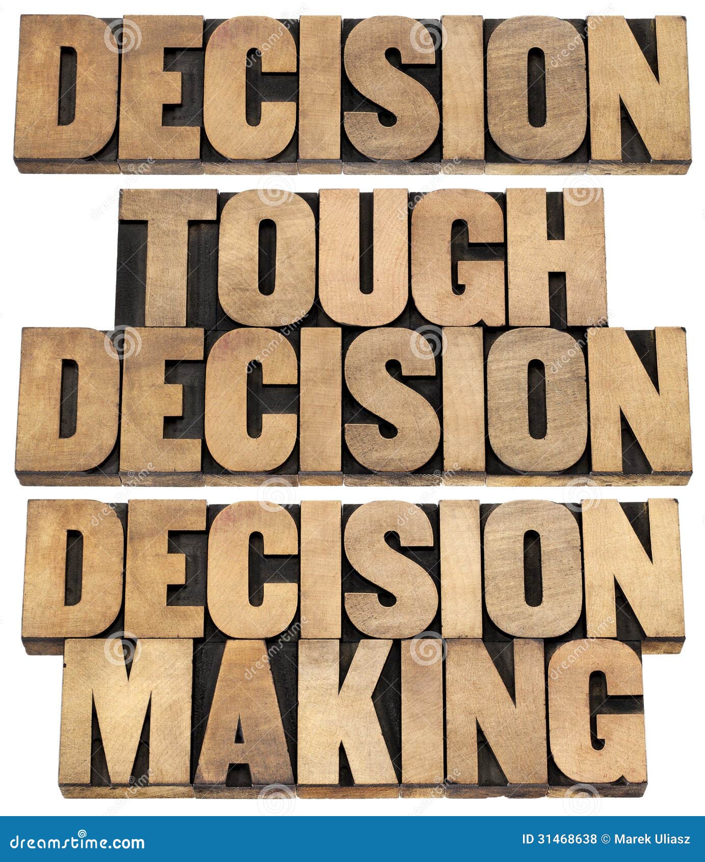 Decision Cocnept in Wood Type Stock Photo - Image of making, collage ...