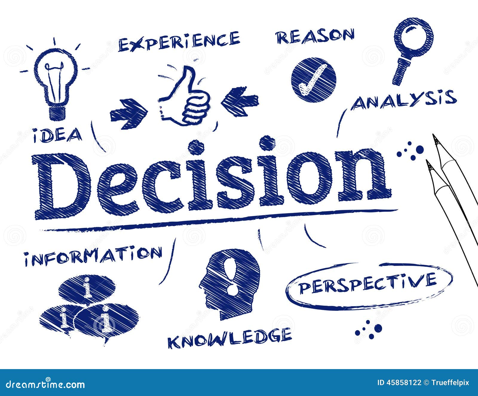 Decision concept stock illustration. Illustration of making - 45858122