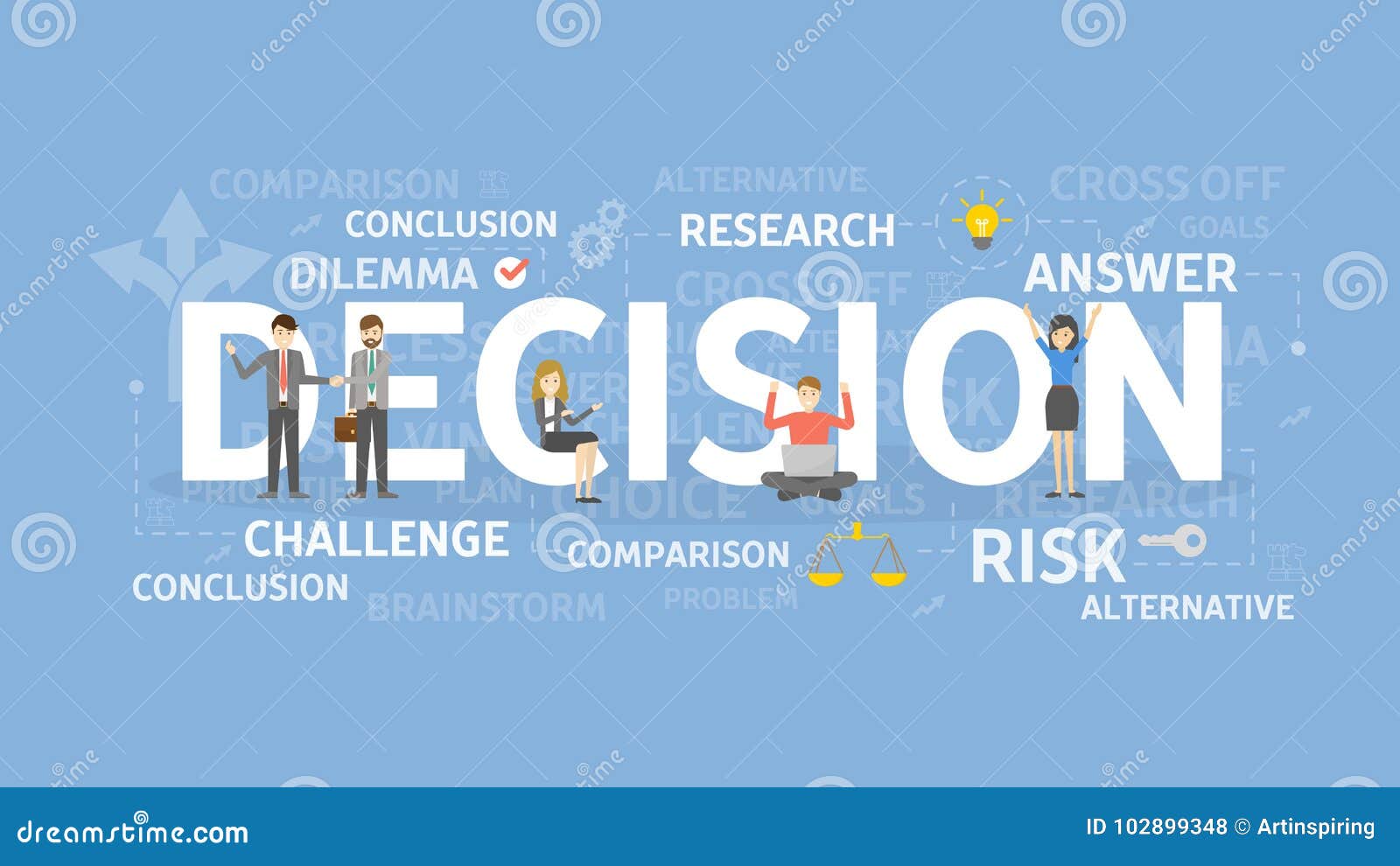 Decision Concept Illustration. Stock Vector - Illustration of concept ...