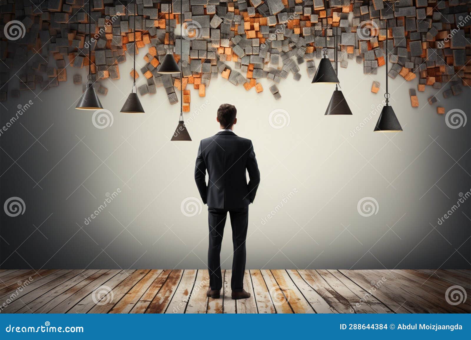 Decision Dilemma, Businessman, Puzzled, Contemplates Options Against ... Decision Dilemma, Businessman, Puzzled, Contemplates Options Against ...