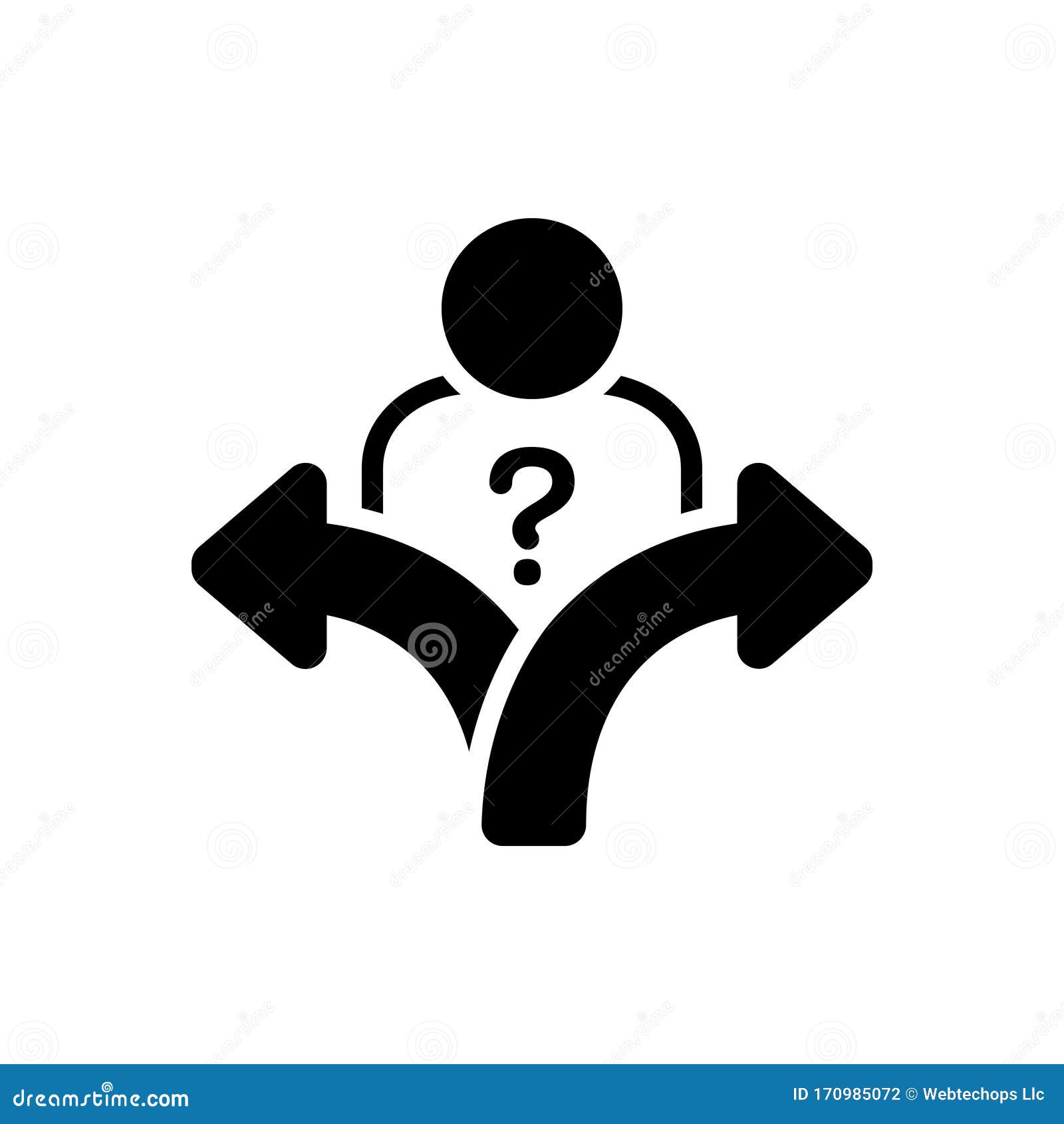 Black Solid Icon for Decision, Verdict and Discretion Stock Vector ...