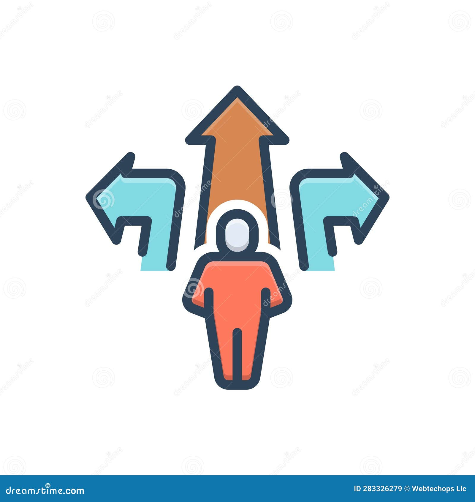 Color Illustration Icon for Decision, Verdict and Flank Stock ...