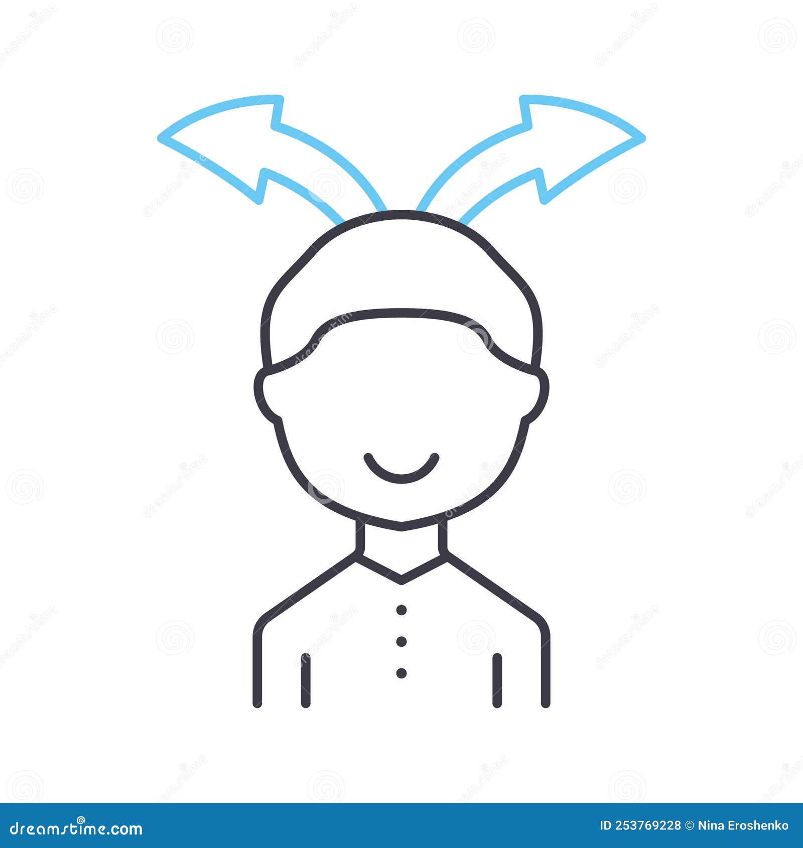 Decision Line Icon, Outline Symbol, Vector Illustration, Concept Sign ...