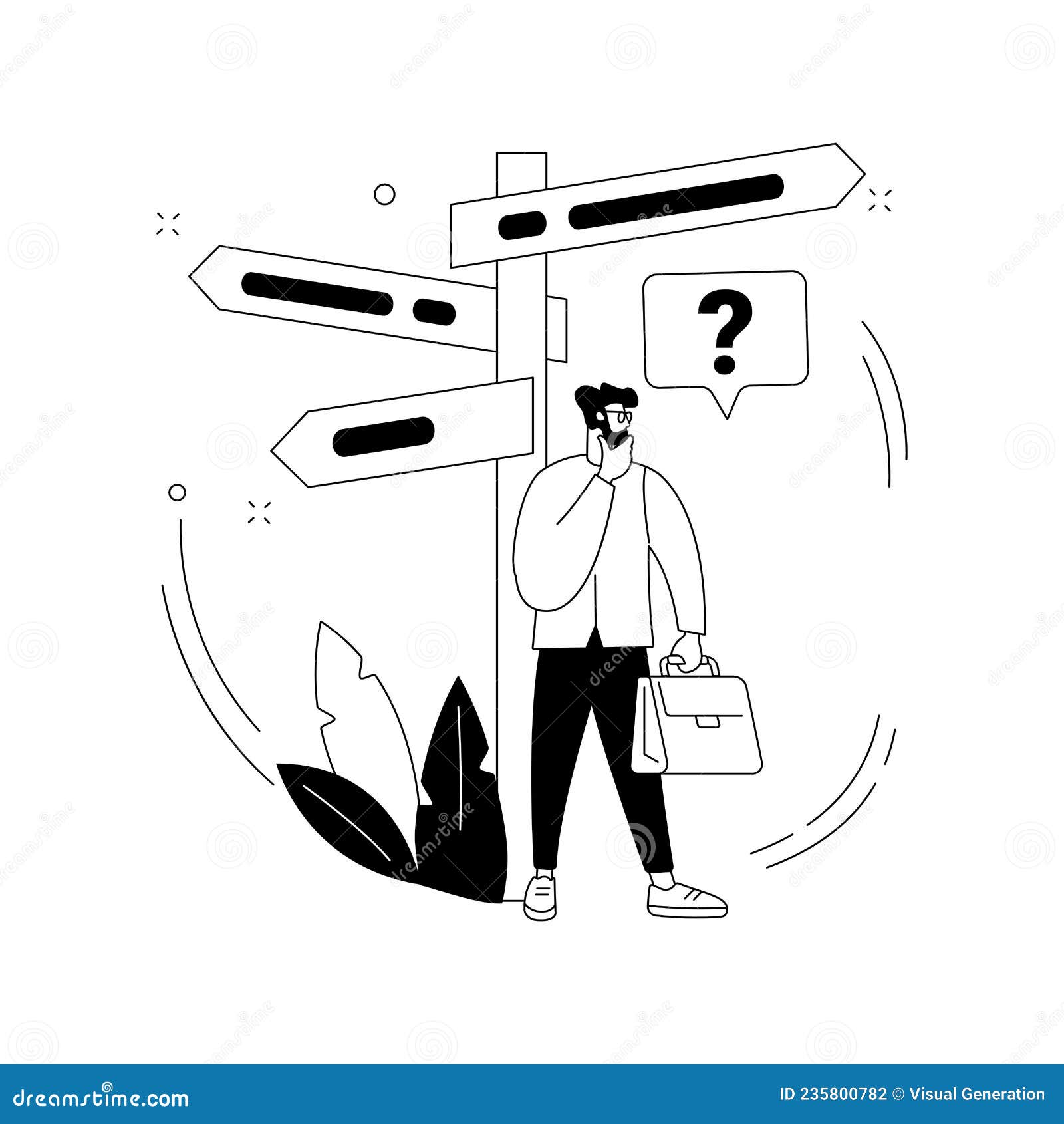 Decision Making Abstract Concept Vector Illustration. Stock Vector ...