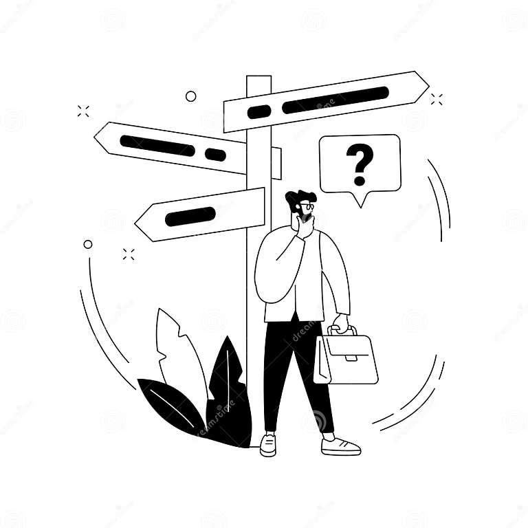 Decision Making Abstract Concept Vector Illustration. Stock Vector ...