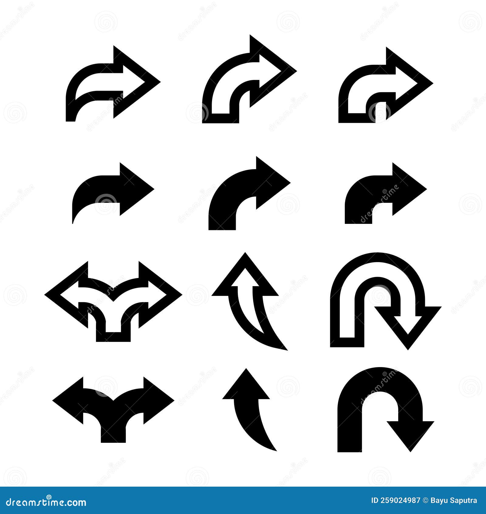 Decision Making Arrow Icon Vector Stock Vector - Illustration of ...