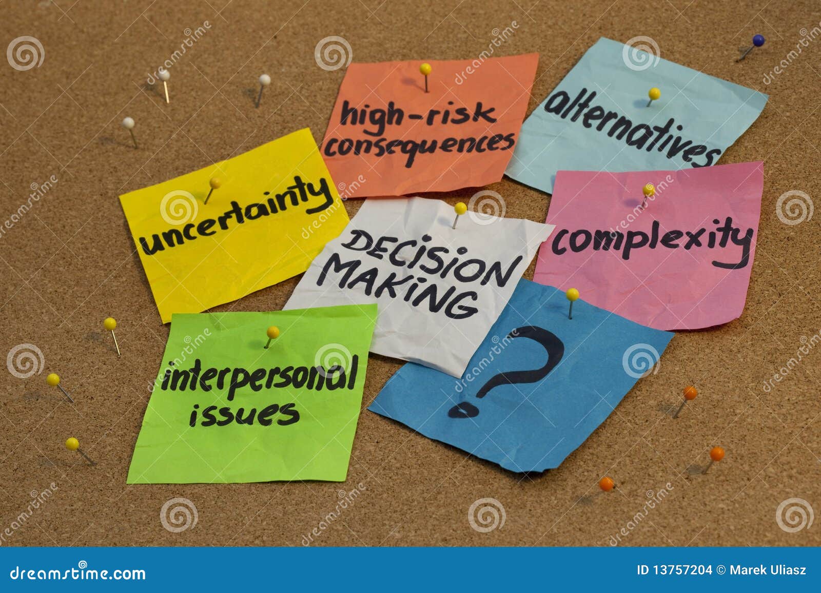 Decision making concept stock photo. Image of board, handwriting - 13757204