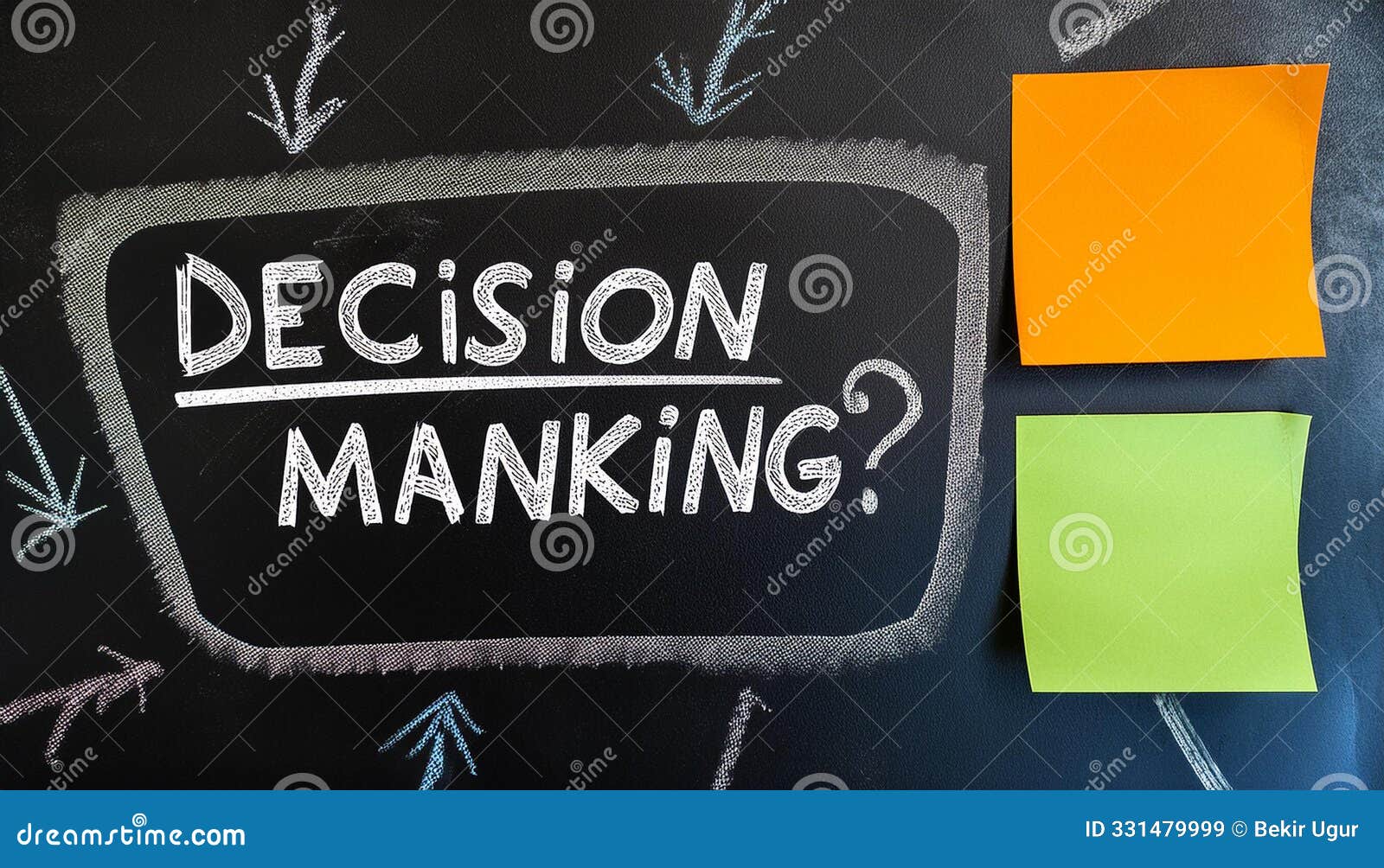 Decision Making Concept on Blackboard. Stock Image - Image of ...