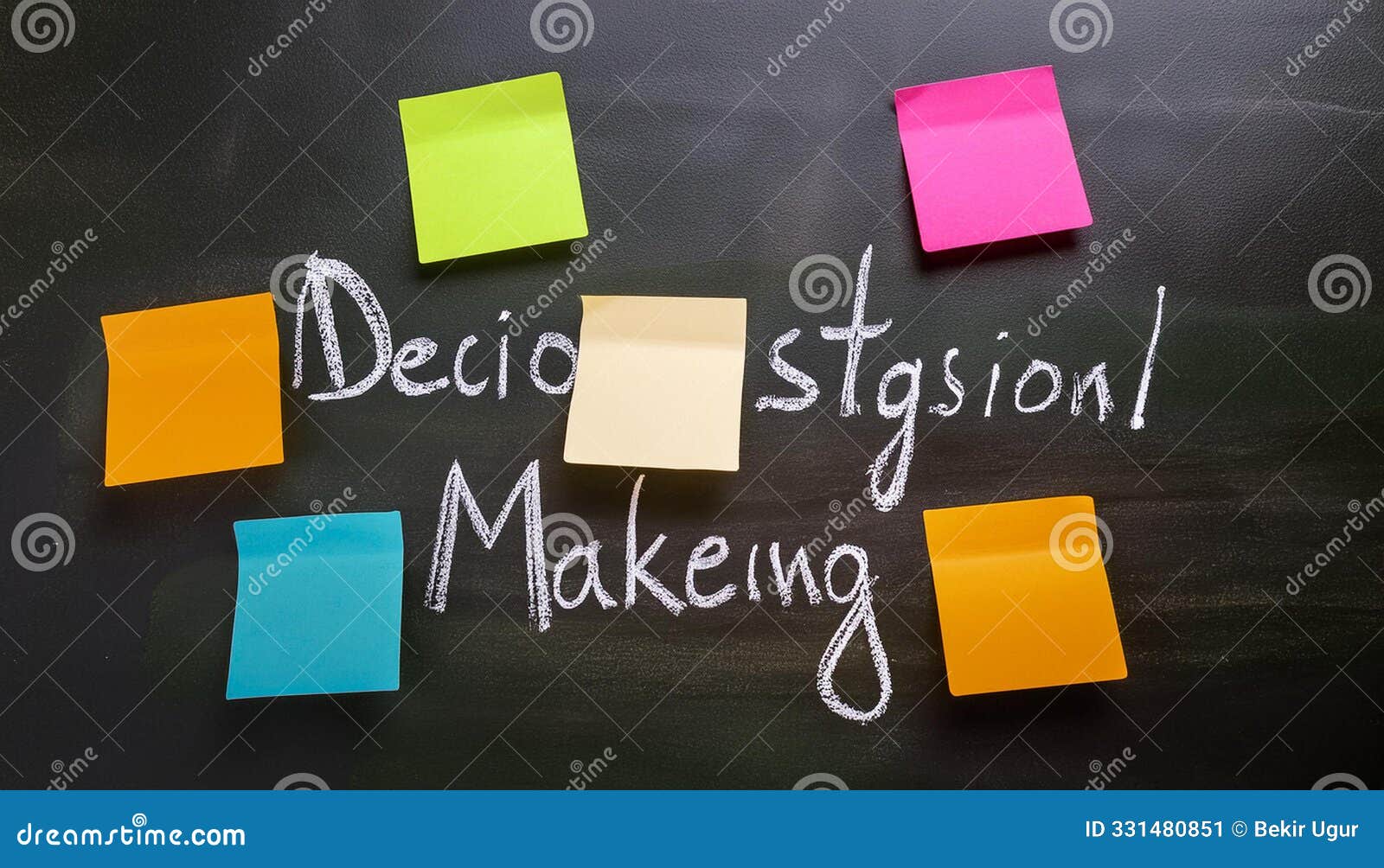 Decision Making Concept on Blackboard. Stock Image - Image of font ...