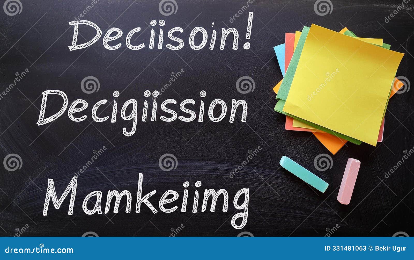 Decision Making Concept on Blackboard. Stock Image - Image of organ ...