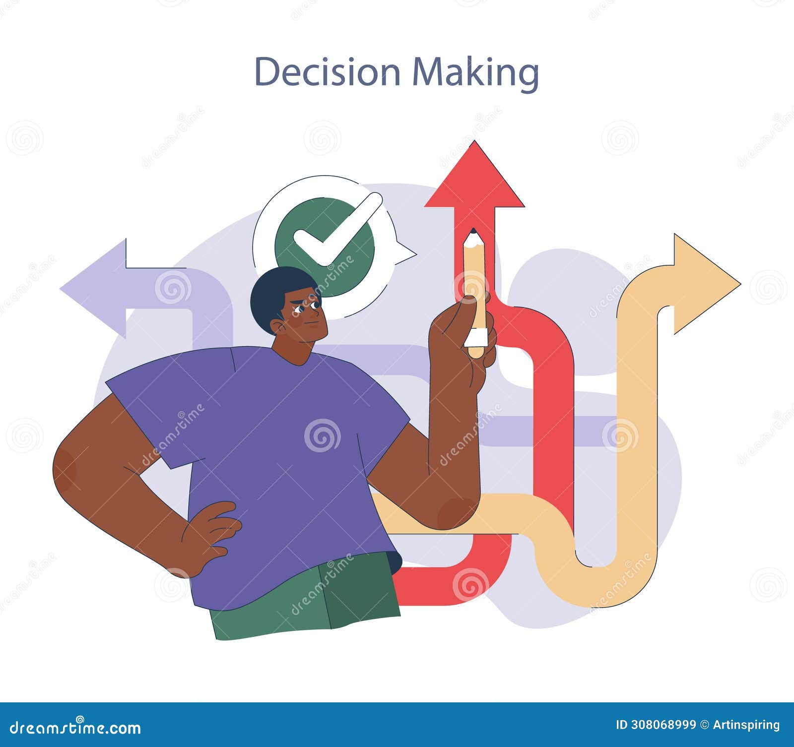 Decision Making concept. stock illustration. Illustration of management ...